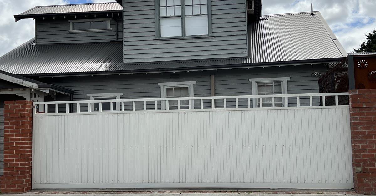 Steel frame sliding gate - Forest Hill | Haven Fencing